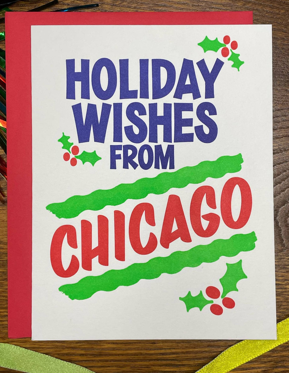 Holiday Wishes From Chicago Card | Penelope's