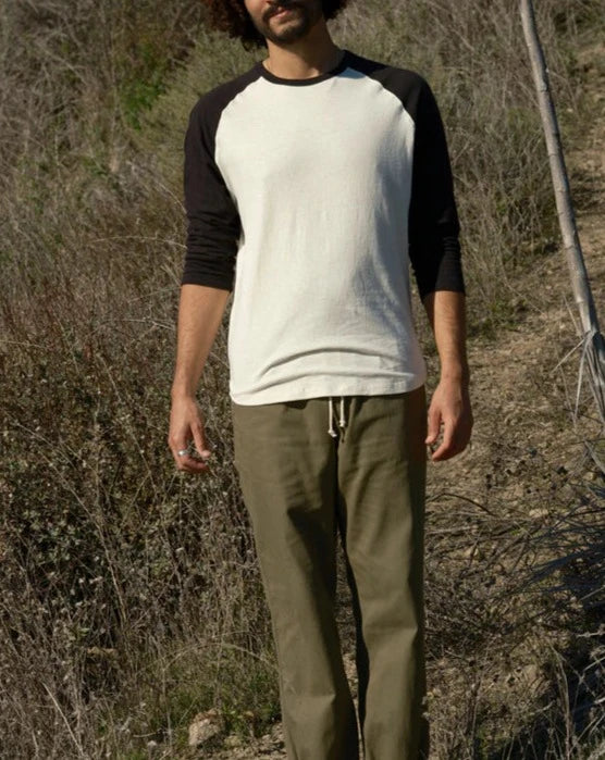 Hemp Baseball Tee in Black | Penelope's